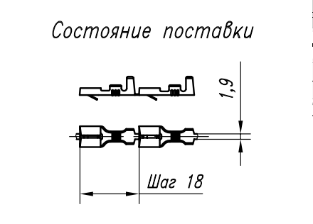Контакт гнездовой с монтажным усом 45.7373.8845 от производителя ...